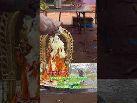 Shree Draupadi amman abhishegam & maavilaku in our Kula deiva poojai at Annavasal #amman #kuladeivam