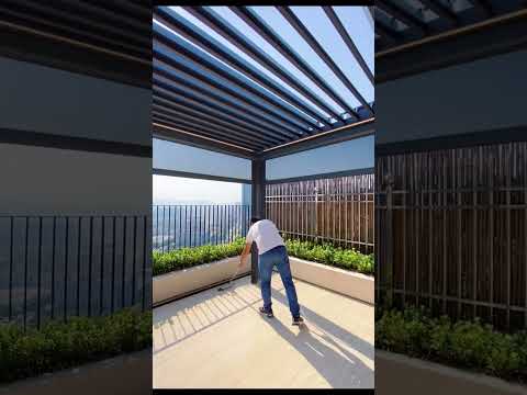 Modern backyard pergola design, made of aluminum alloy materials#building #pergola #patio #shorts