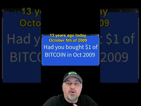 1,309 Bitcoins for $1 😮 13 years ago TODAY, OCt 5th 2009!