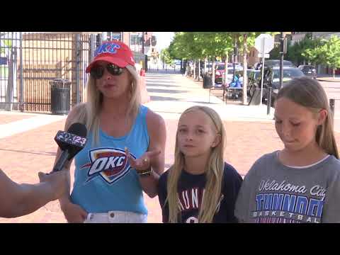 Video: Thunder fans gather to watch Game 7 of the NBA Finals at Oneok Field