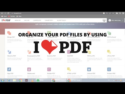 HOW TO ORGANIZE PDF FILES BY USING ILOVEPDF.COM