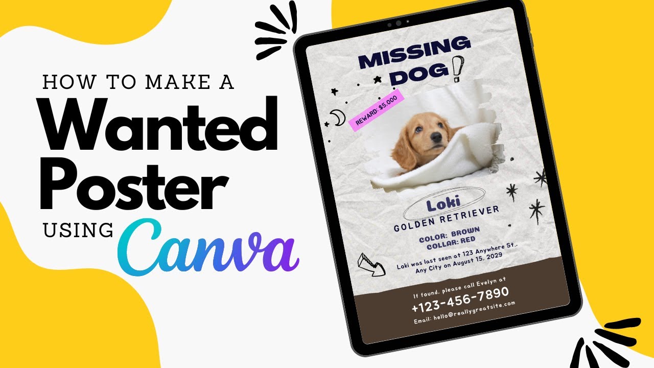 How to Make a Printable 📑 WANTED POSTER 📑 for Free Using Canva (300+ Templates)