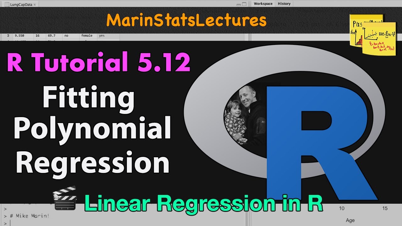 Polynomial Regression in R | R Tutorial 5.12 | MarinStatsLectures