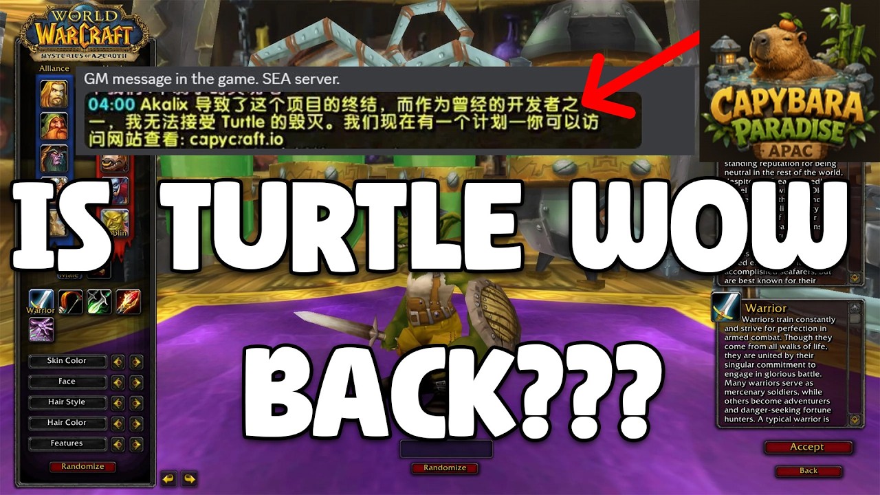 Former Turtle WoW Devs Are Launching A New Server!!!