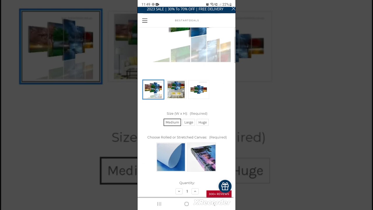 5 piece canvas print set / bestartdeals.com.au / Worldwide delivery