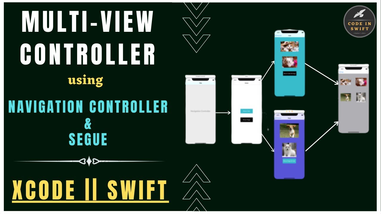 Multiple View Controllers Using Segue and Navigation Controller in Swift || XCode