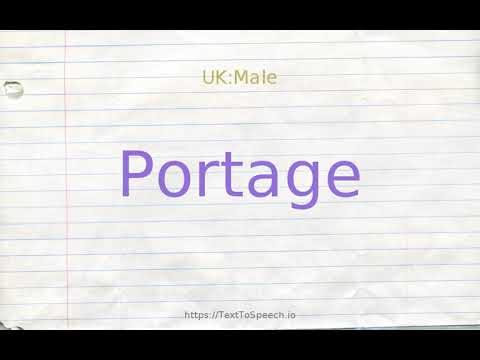 How to pronounce portage