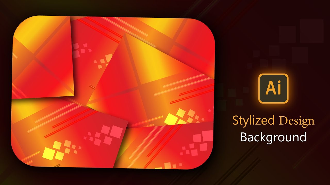 Vector Abstract Background Design | Square Pattern Design With Lines | Adobe Illustrator