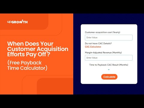 Free Time to Payback Customer Aquisation Calculator (CAC) | Margin-Adjusted Revenue