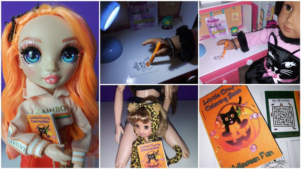 Miniature DIY Halloween Coloring Book + FREE PRINTABLE!
