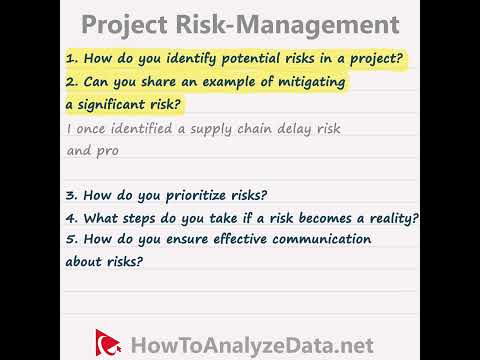 Top PROJECT RISK-MANAGEMENT Interview Questions & Winning Answers #projectmanagement