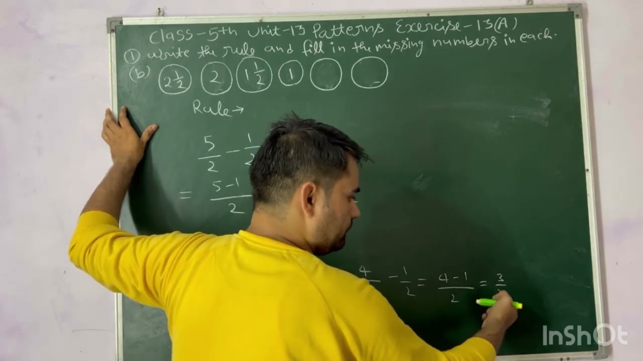 Junior Maths Class-5 Unit -13 Patterns Exercise-13 (A) Questions-1,2,3,4,5,6,7