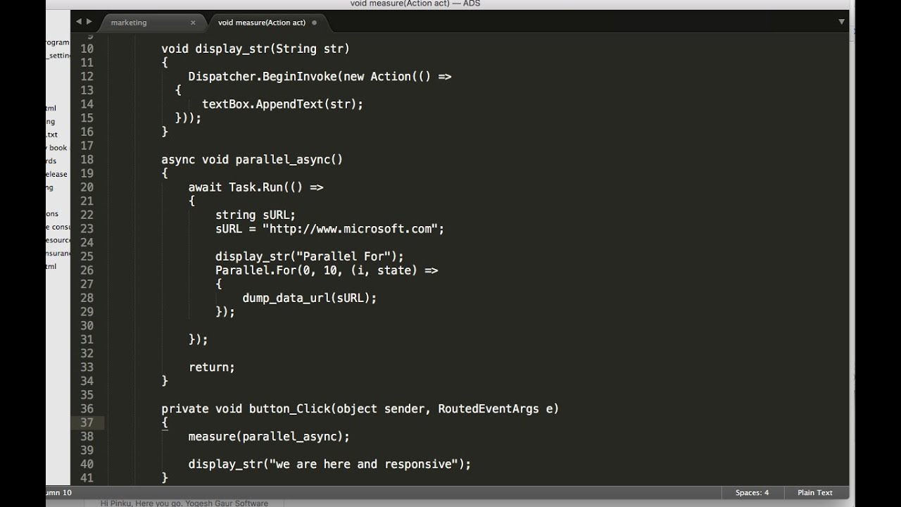 C# WPF responsive apps using async, parallelism in 7 minutes