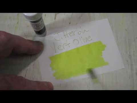 J.Herbin Vert Olive writing sample