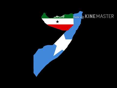 Somalia and Somaliland Flag Map together