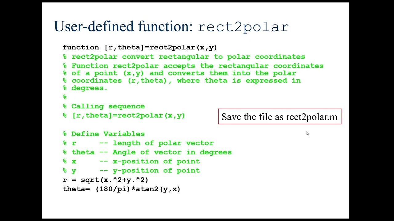 MATLAB User-Defined Functions Tutorial (Part 1)