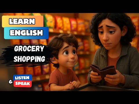 Grocery Shopping Story in English | Learn Vocabulary & Listening ...