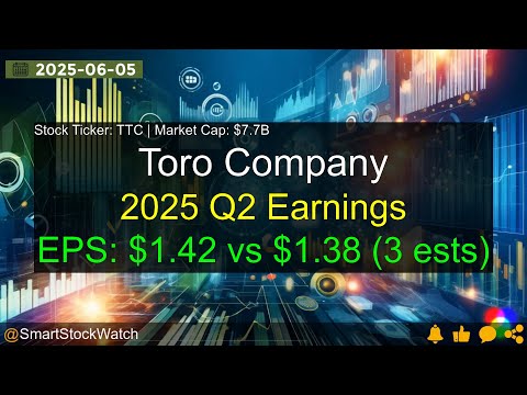 The Toro Company (TTC|$7.7B) - 2025 Q2 Earnings Analysis