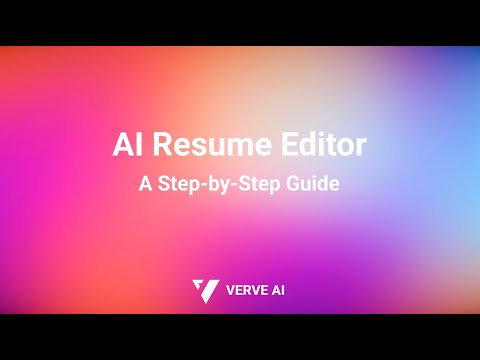 Master Your Resume with Verve AI: The Ultimate AI-Powered Resume Editor!