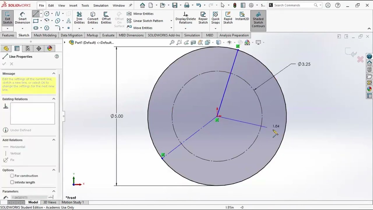 SolidWorks Basics Using Construction Geometry in Sketches