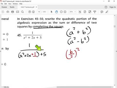 Completing the square of a denominator #45