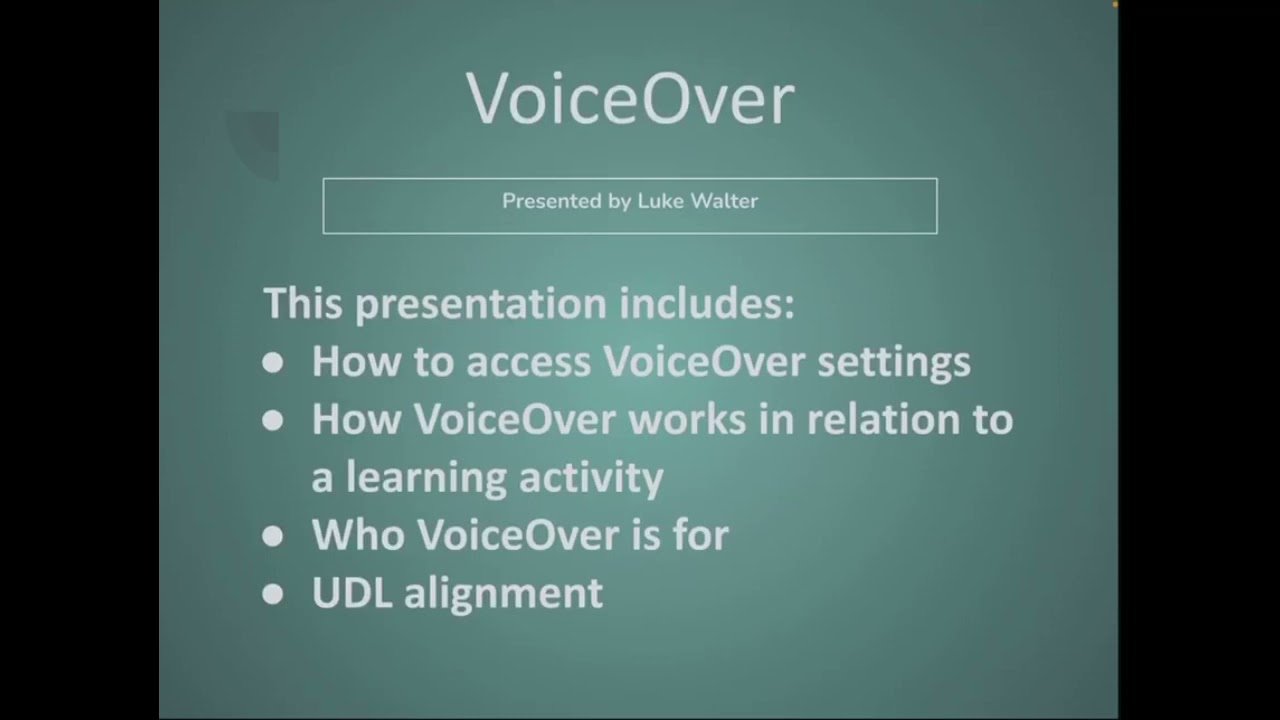 VoiceOver Screencast Presentation