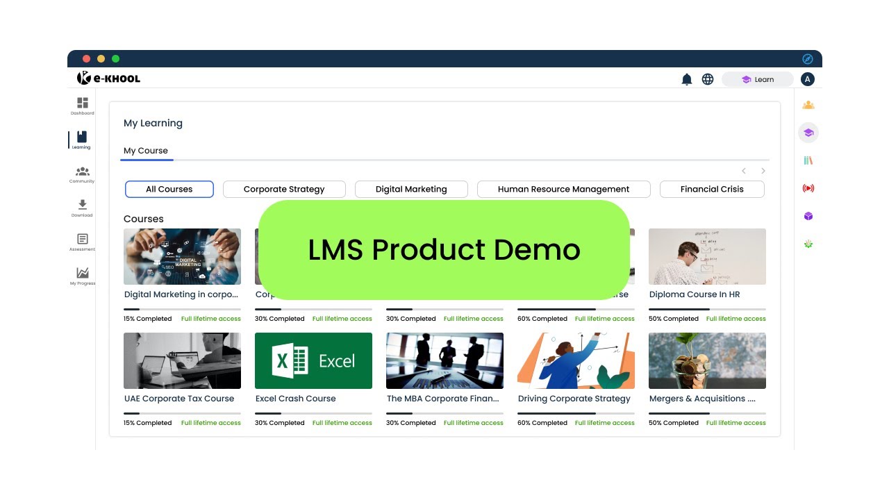 LMS Demo | Guide Video for e-khool Learning Management System | LMS Tour
