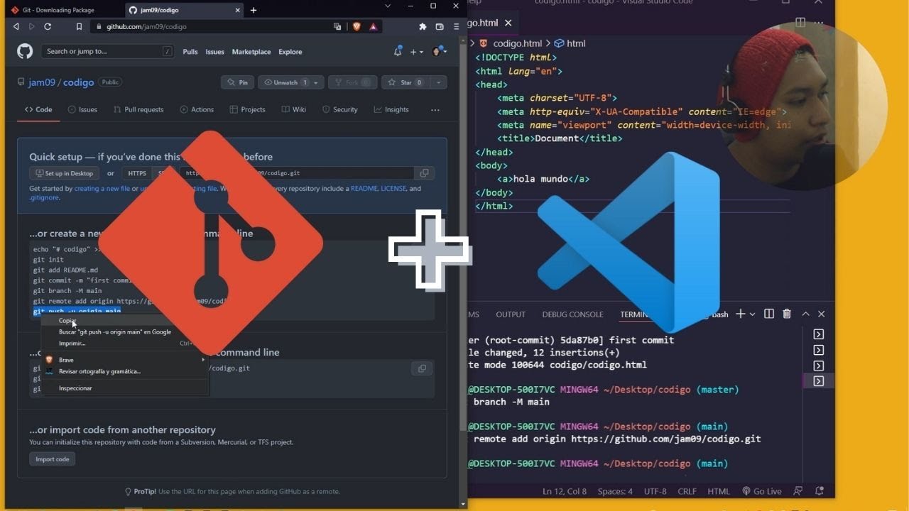 COMO SUBIR un PROYECTO EXISTENTE a un REPOSITORIO en GITHUB POR COMANDO (GIT BASH) 2024