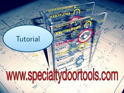 Precision One Lexan Plastic Mortise Lock Template P1 Tools