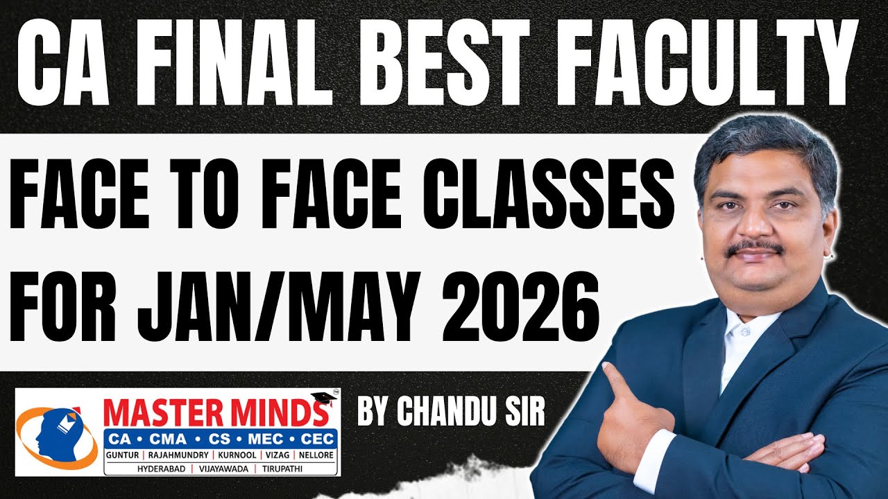 CA FINAL BEST FACULTY FACE TO FACE CLASSES FOR JAN/MAY 2026