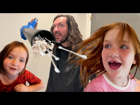 Q-TiP LAUNCHER for my BiRTHDAY!! Adley n Niko are Sea Monkey Buddies & Surprise Breakfast in a Pool