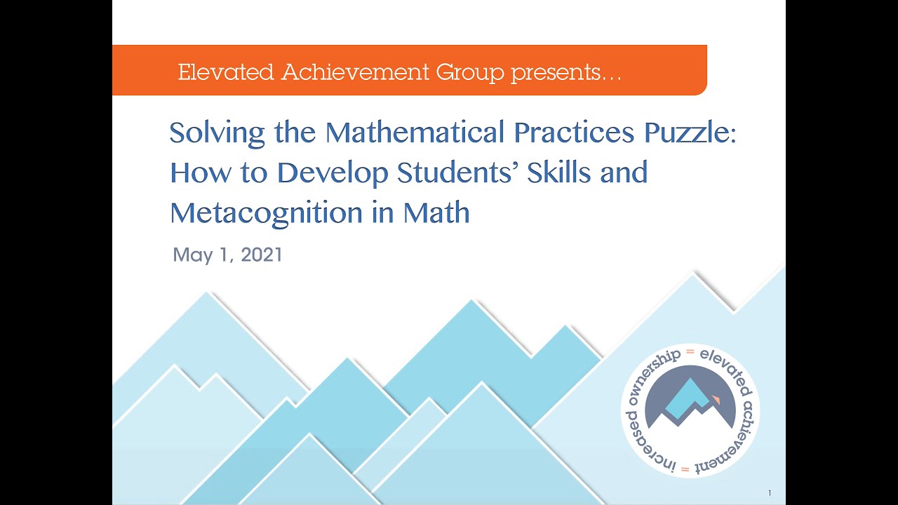 NCTM 2021 Session - Solving the Mathematical Practices Puzzle for PreK–2 Teachers