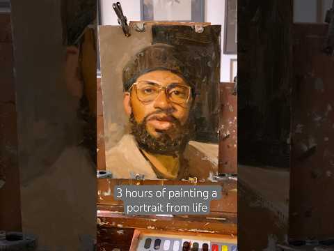 A 3 hour portrait painting done from life in oil on paper #painting #portraitpainting #oilpainting l