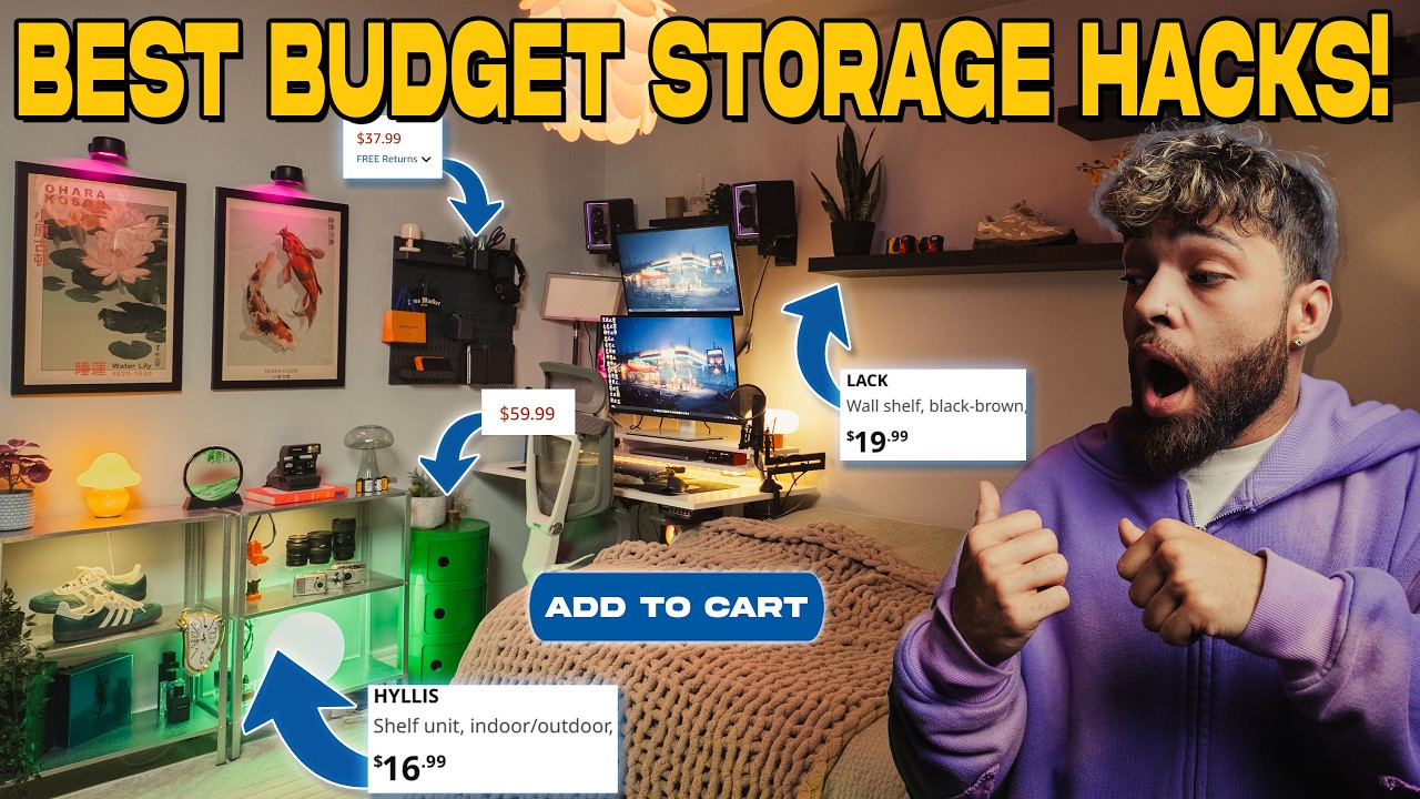 Space-Saving Hacks for Tiny Bedrooms (AMAZON & IKEA FINDS)