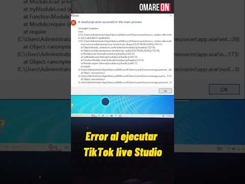 ERROR al ejecutar Tiktok live studio 😞 SOLUCIÓN Facil Y Rápida