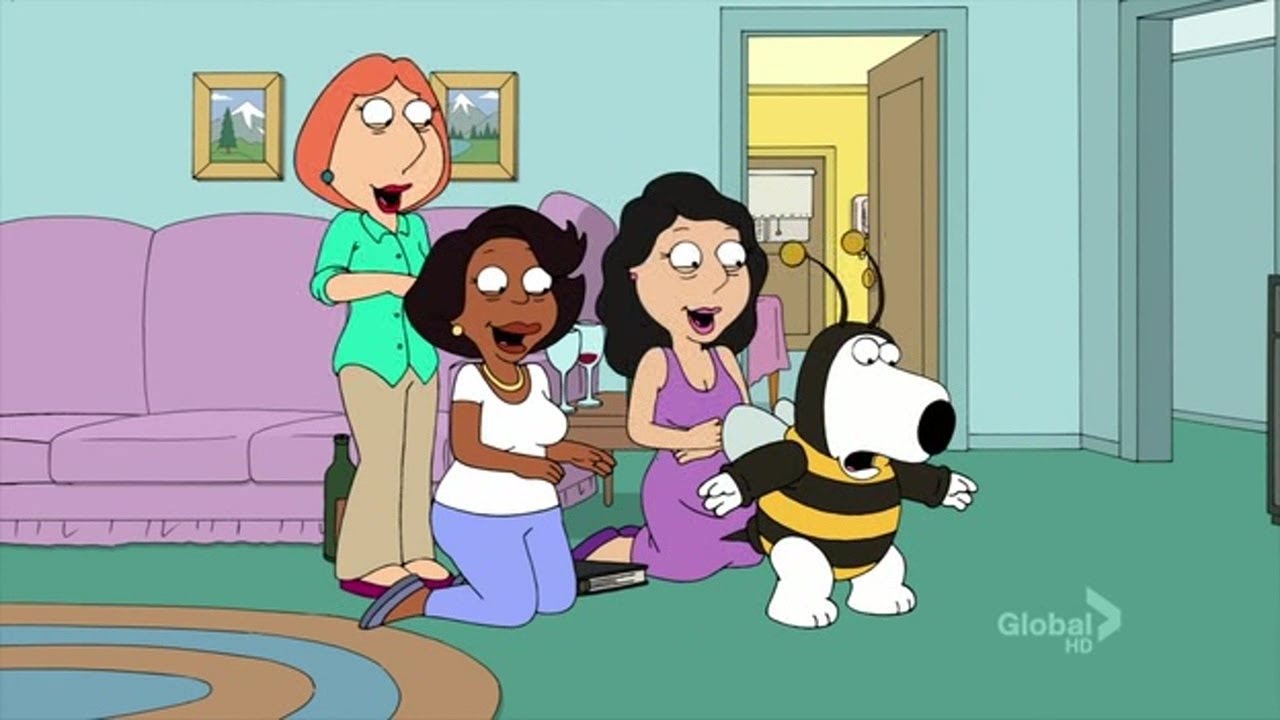 Family Guy - Bonnie, Lois and Donna pounce Brian