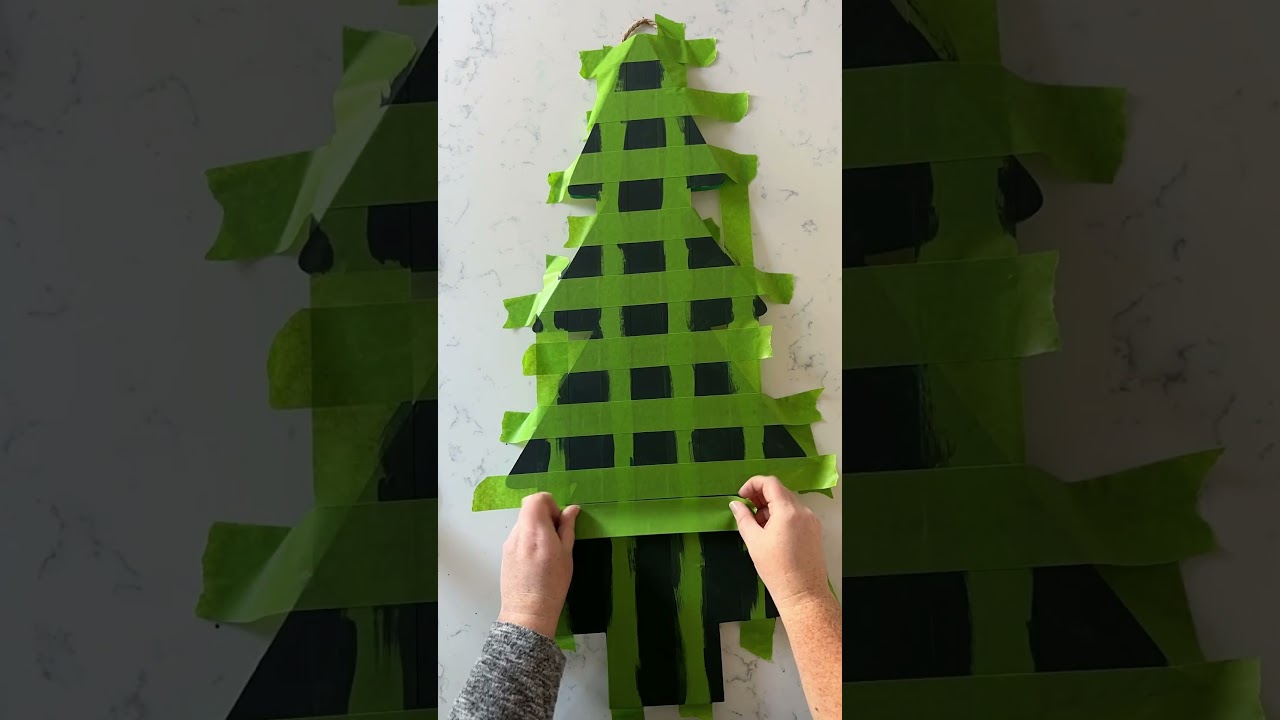 How To Paint A Buffalo Check Plaid Christmas Tree