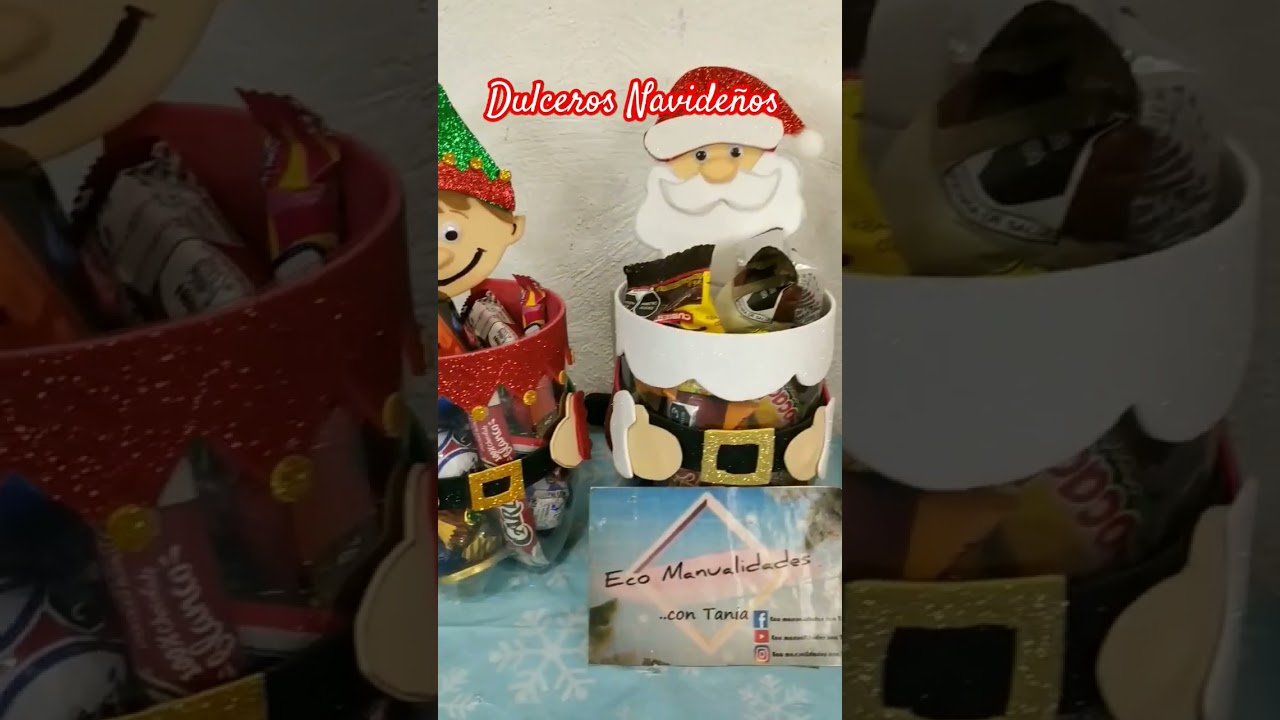 DULCEROS NAVIDEÑOS RECICLANDO UNA BOTELLA PET #diy #dulceros #dulcerosnavideños