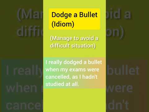 #dodge #a #bullet #avoid #difficult #situation #idioms