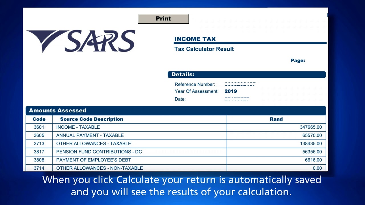 SARS eFiling - How to submit your ITR12