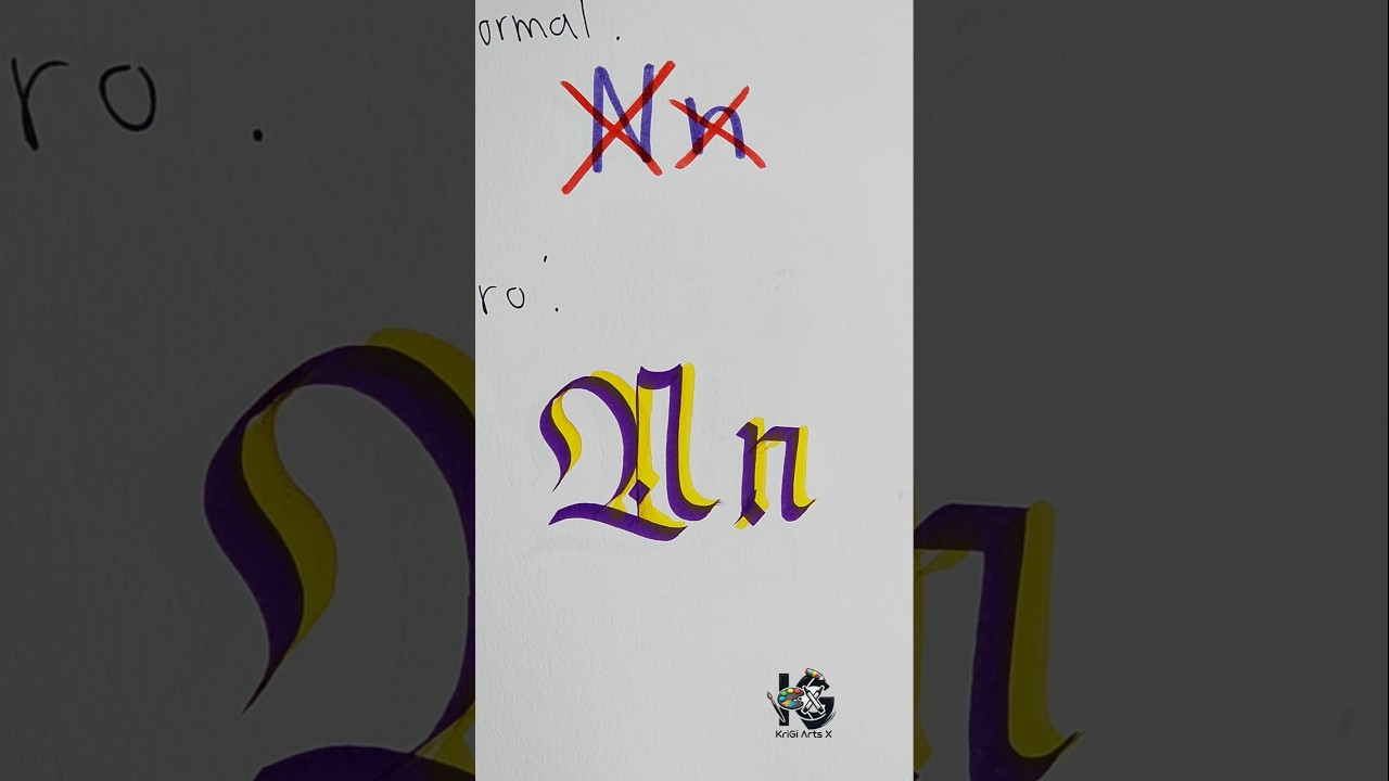 Calligraphy Letter N ✍️✨ #art #calligraphy #handwriting #lettering