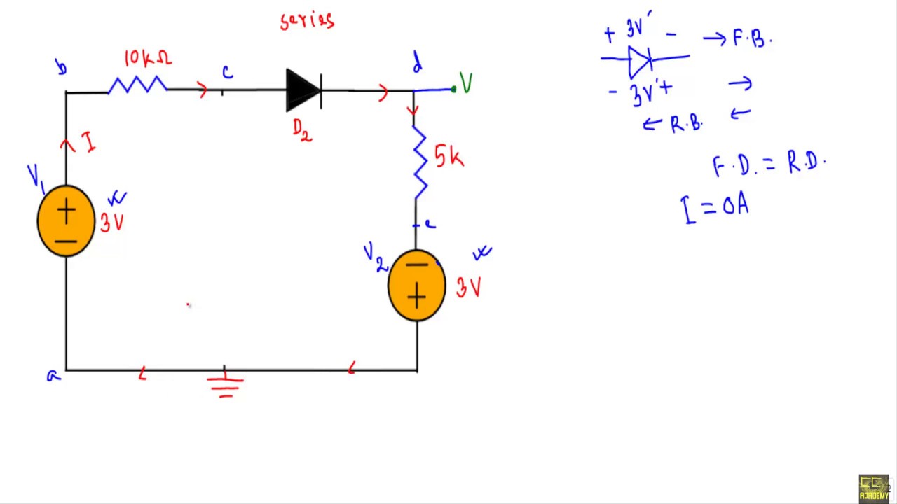 Diode DC circuit : Example 3,4