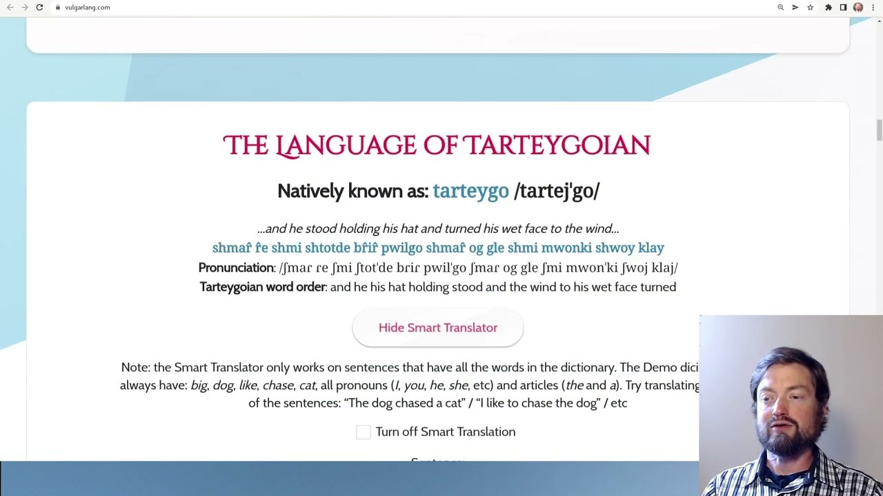 Create a random language with Vulgar: A Fantasy Language Generator