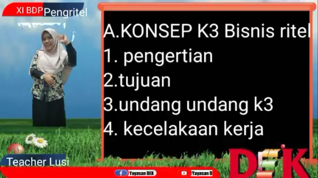 K3 CONCEPT of SMK XI Retail Business Management