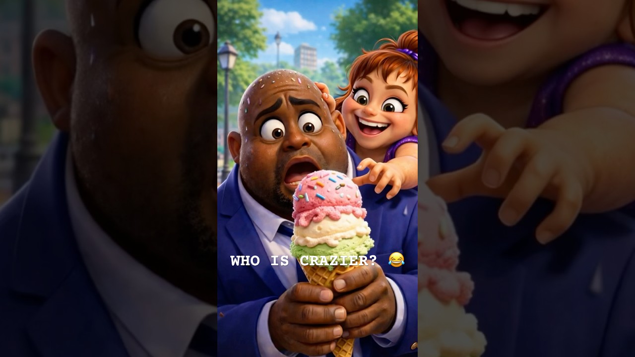 Crazy Lulu stole Big Louie’s ice cream 😂🍦