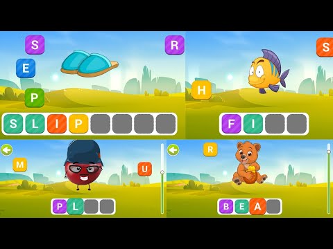 #6 Kids Spelling learning video | choose right letters and spell the word | Abuzz