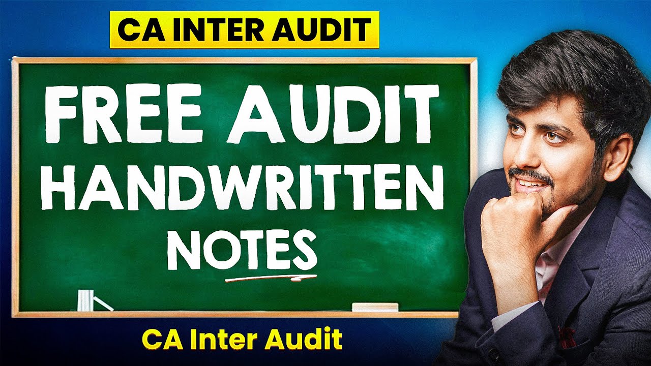 Free Handwritten Notes for CA Inter Audit | Jan'26 & May'26 | Saksham Jain
