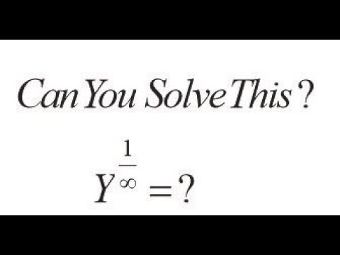 A Special Exponential Evaluation | y^(1/∞) = ? | Meaning Of The Infinity Symbol | Infinity