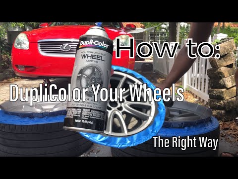 How to Spray Paint Wheels with DupliColor Wheel Paint - Brembo Track Pack Wheels on the Lexus sc430