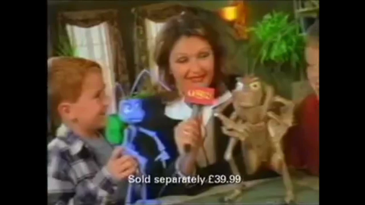 A Bug's Life Ad - Flick And Hopper Interactive Talking Action Figures (1998 UK) (PAL)